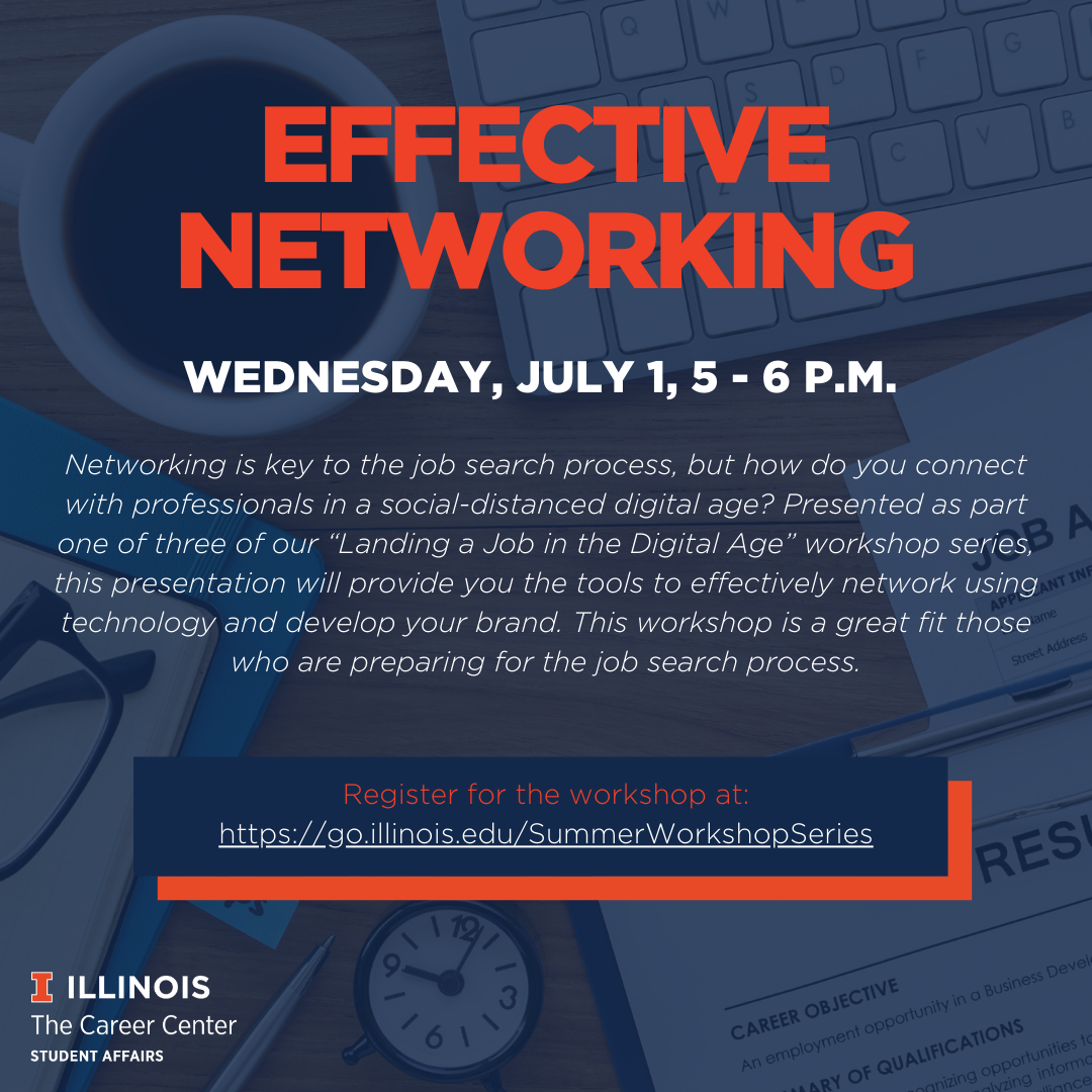 Effective Networking Workshop Tonight! | School of Chemical Sciences ...