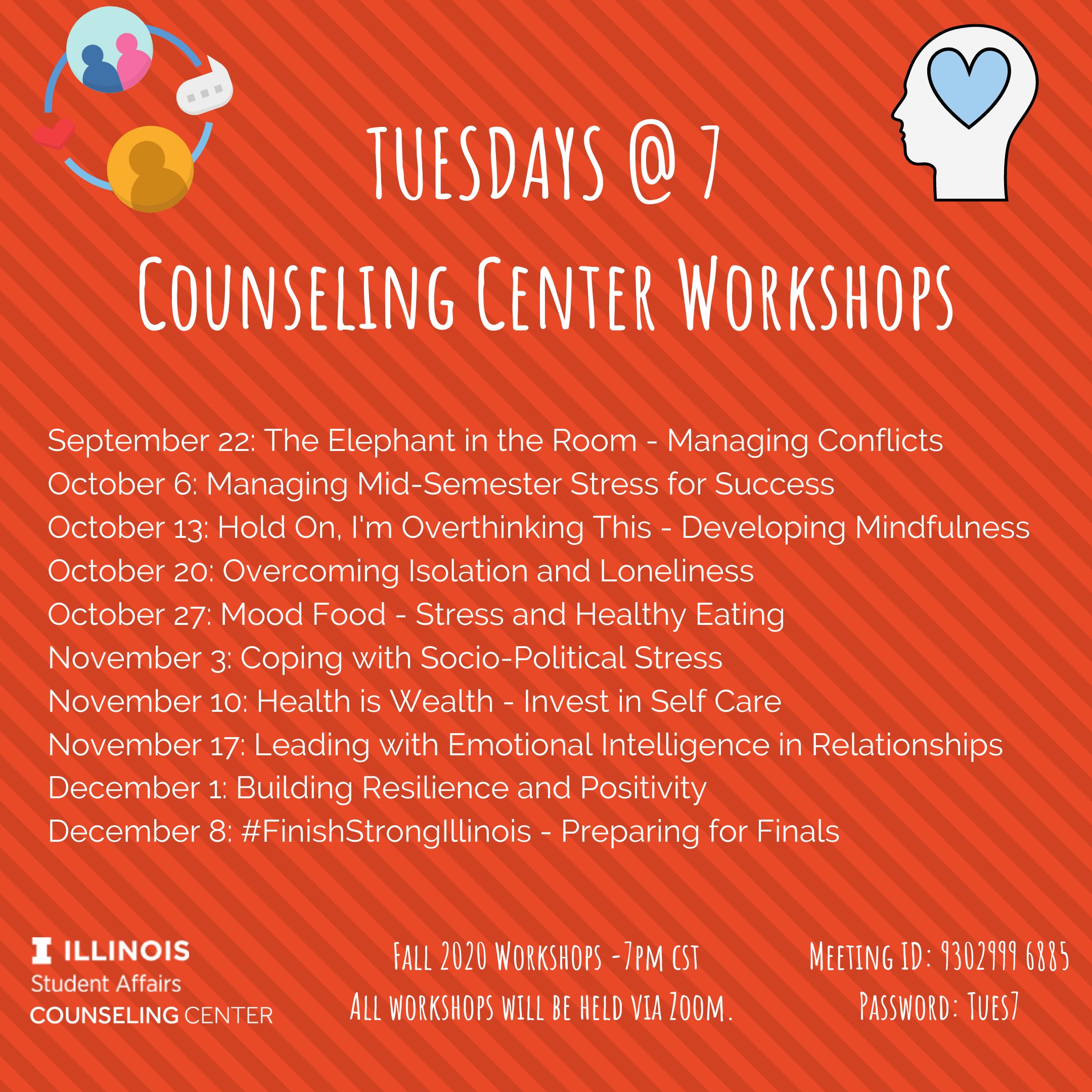 Counseling Center's Fall 2020 Workshop Series | School of Chemical ...